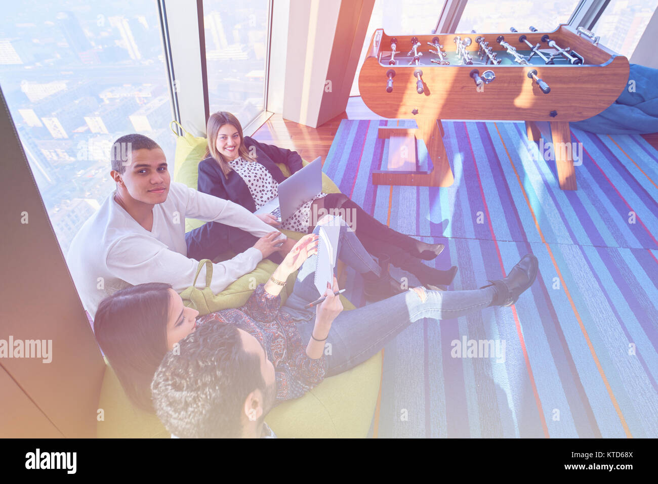 startup business people group working everyday job at modern office ...