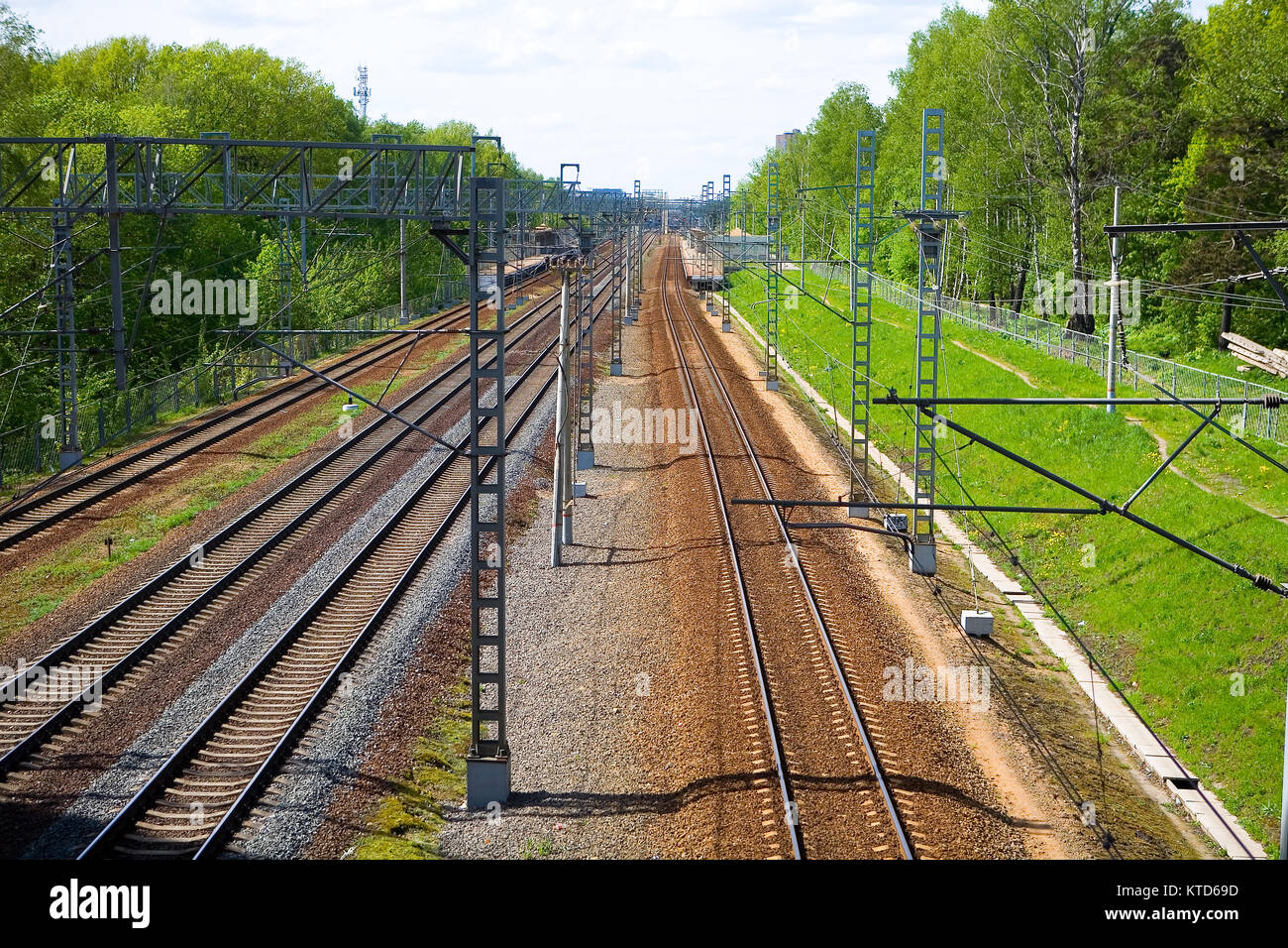 The Russian Railways. Railway station Levoberezhnaya in the Moscow ...
