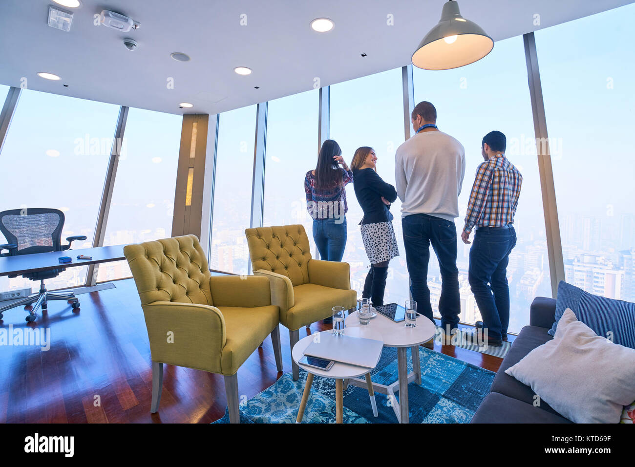 startup business people group working everyday job at modern office ...