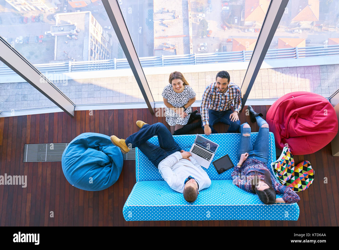 startup business people group working everyday job at modern office ...