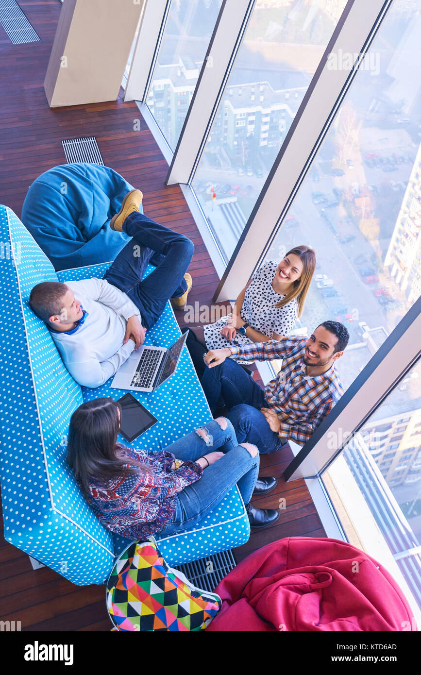 startup business people group working everyday job at modern office ...