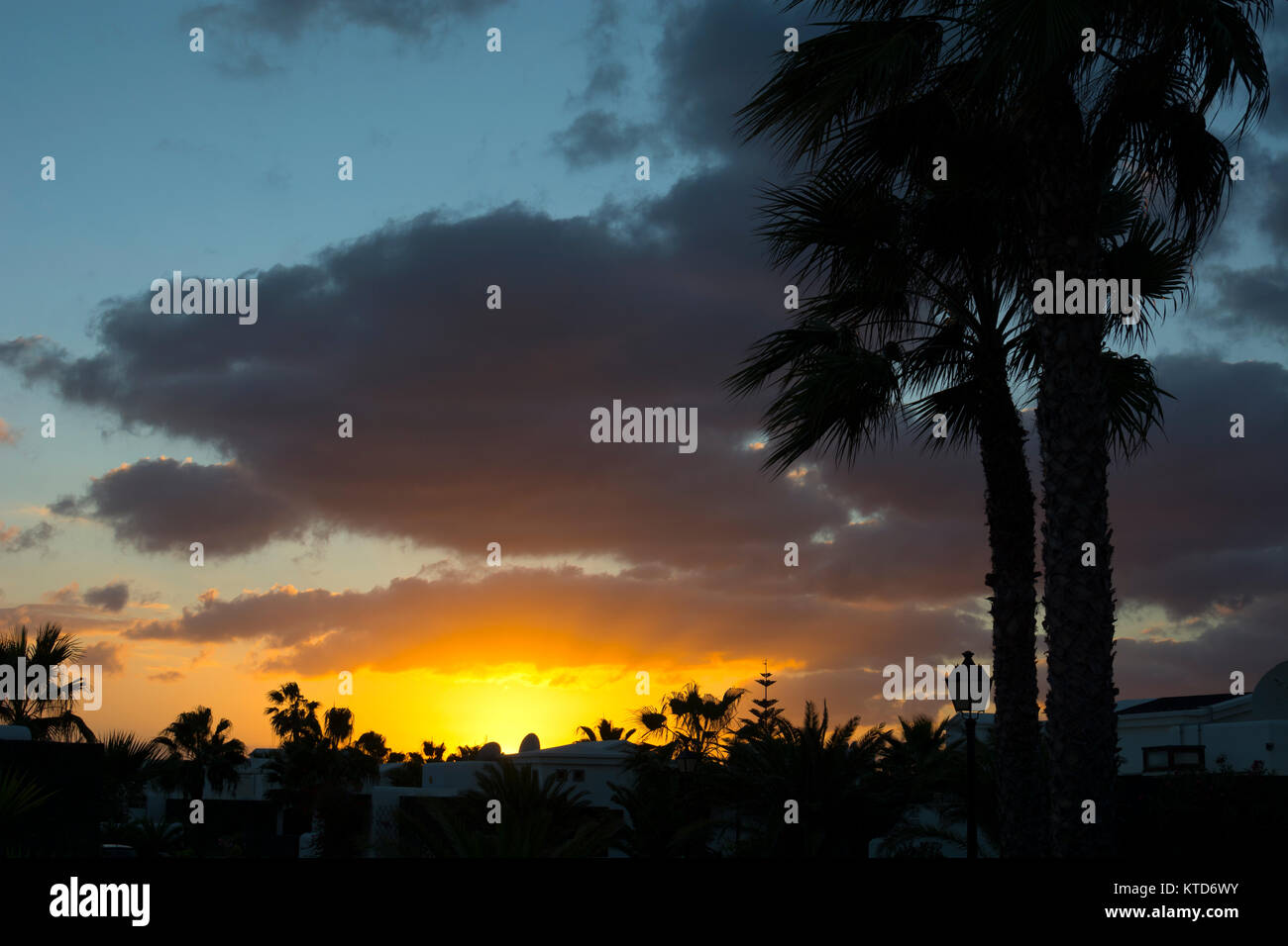 Lanzarote sunset, Canary Islands, Spain Stock Photo - Alamy