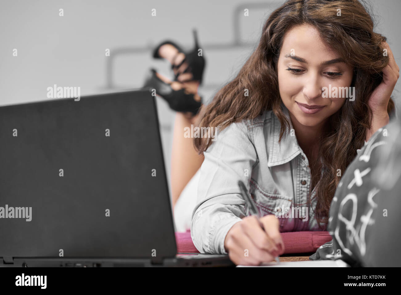 startup business, software developer working on computer at modern ...