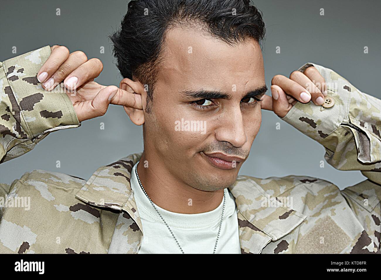 Male Soldier And Silence Stock Photo - Alamy