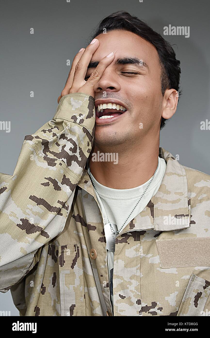 Laughing Soldier With Wife