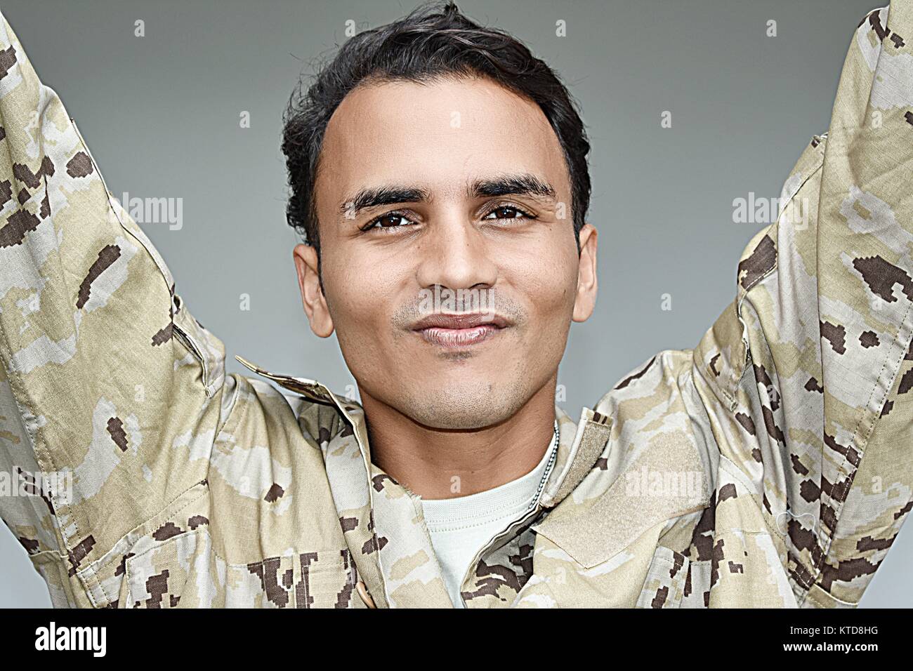 Successful Army Male Soldier Stock Photo - Alamy