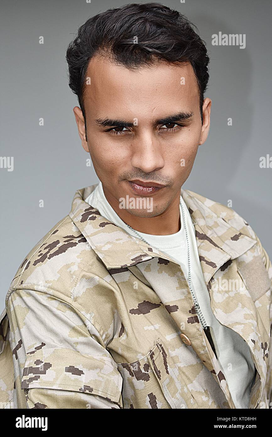 Attractive Handsome Male Soldier Stock Photo - Alamy
