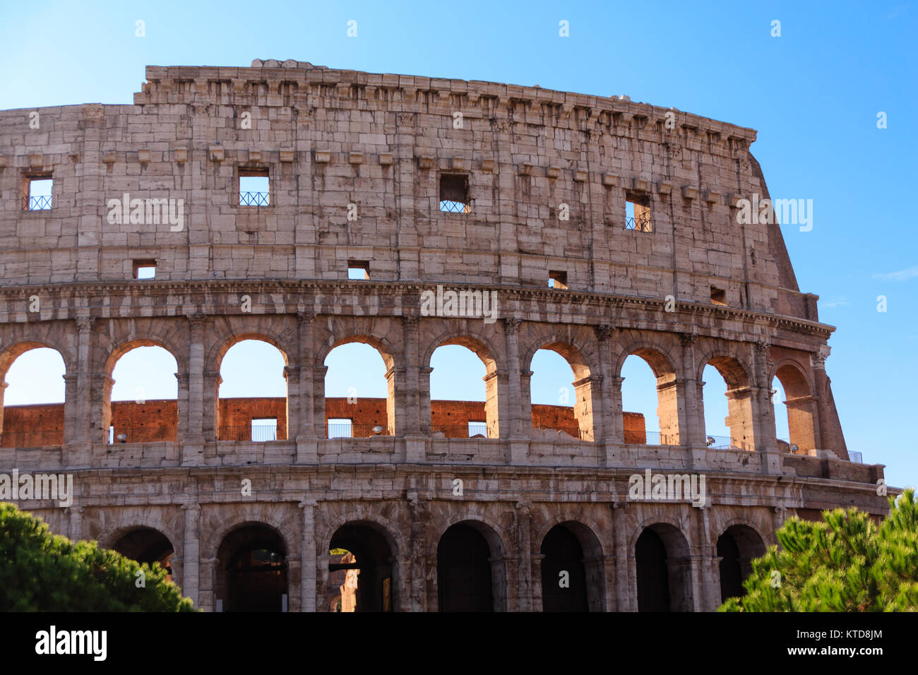 Ancient Broken Wall of the Roman Coloseum Stock Photo - Alamy