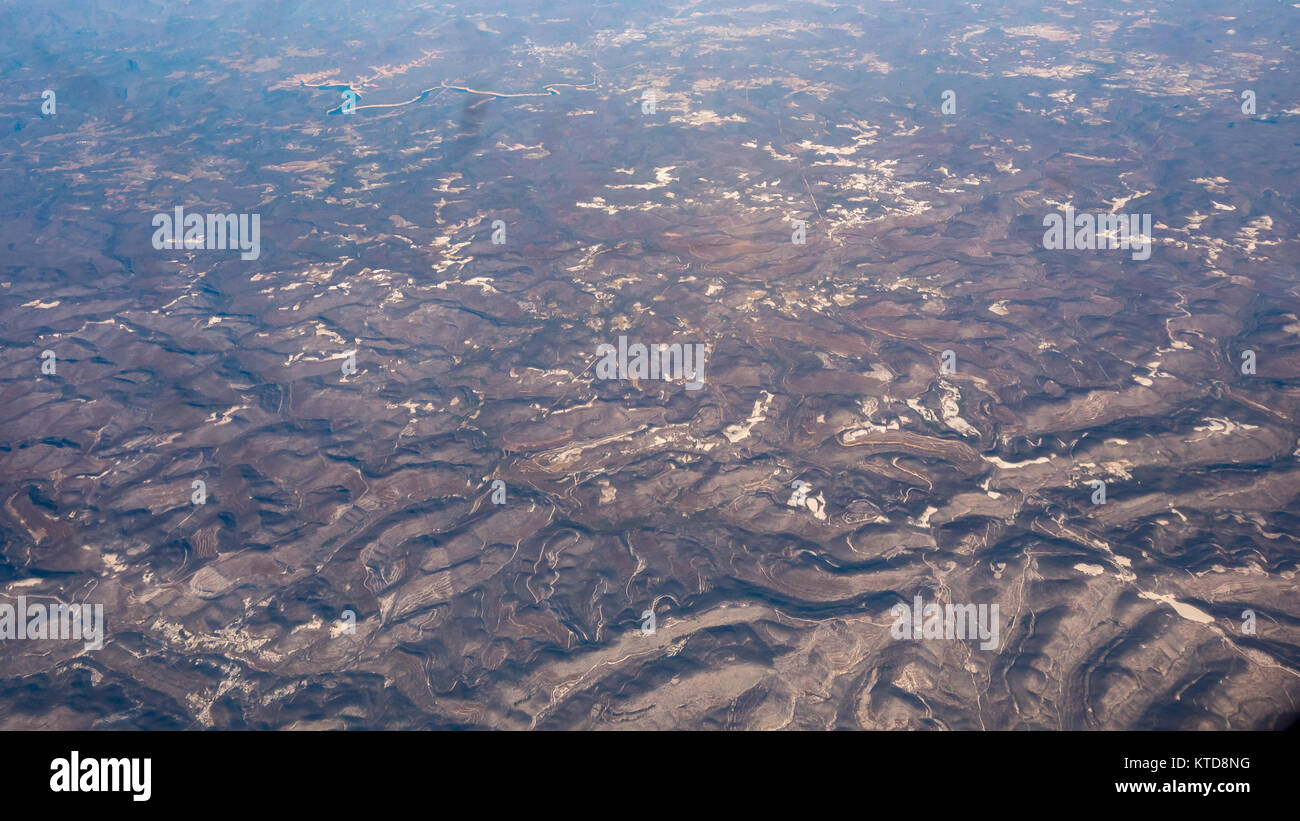 Aerial View of Mountain Formation on Fogie Day Stock Photo - Alamy
