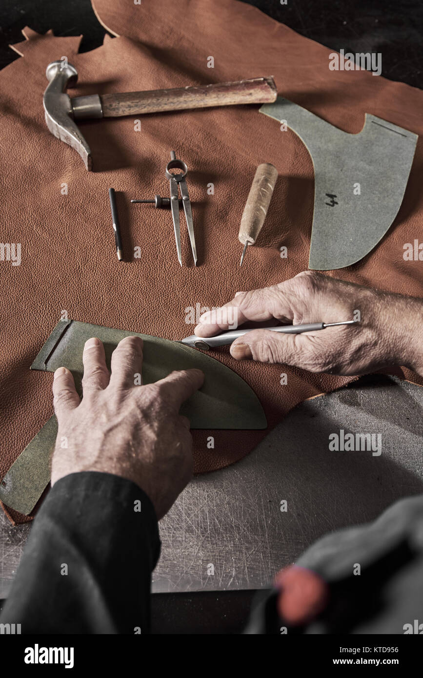Shoe production process in factory Stock Photo - Alamy