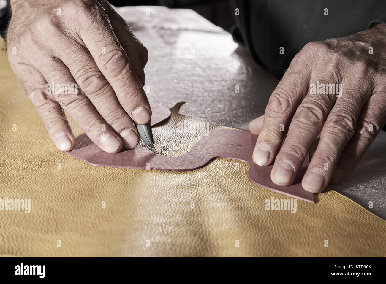 Shoe production process in factory Stock Photo - Alamy
