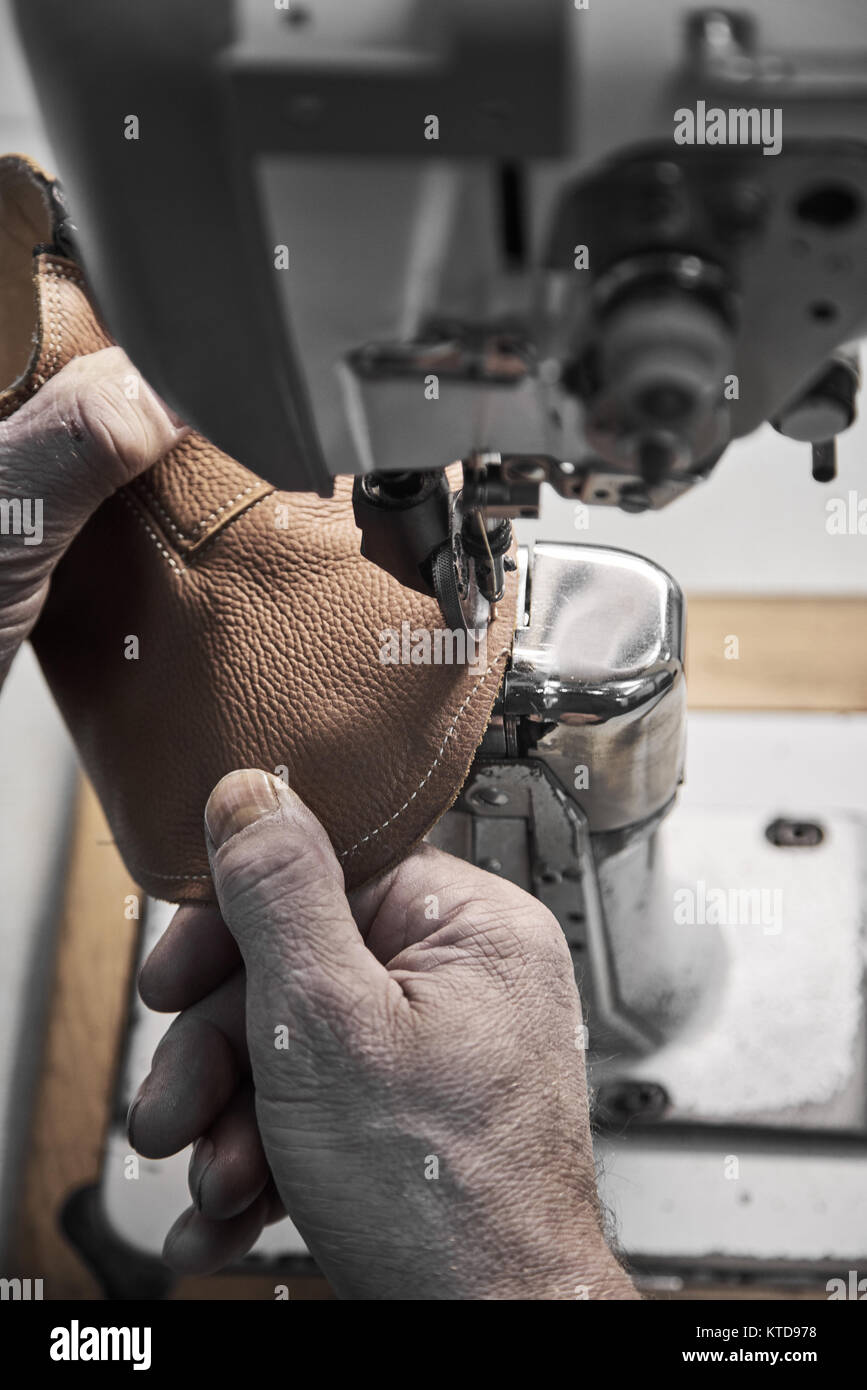 Shoe production process in factory Stock Photo - Alamy