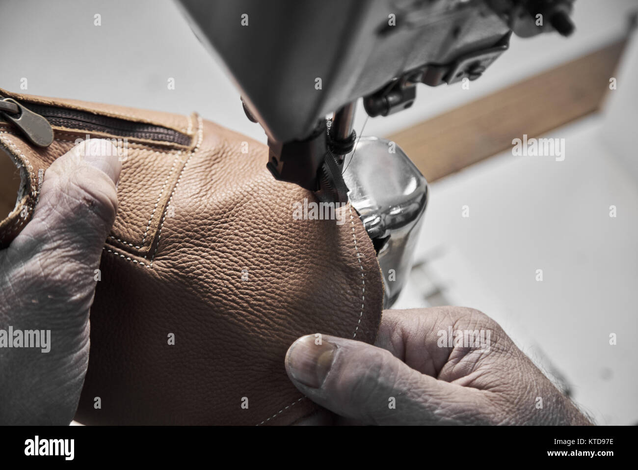 Shoe production process in factory Stock Photo - Alamy