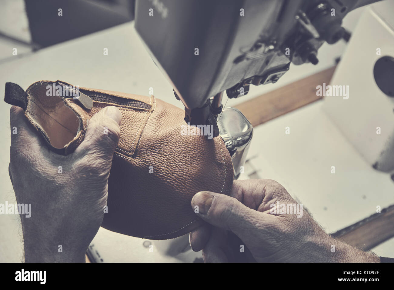 Shoe production process in factory Stock Photo - Alamy
