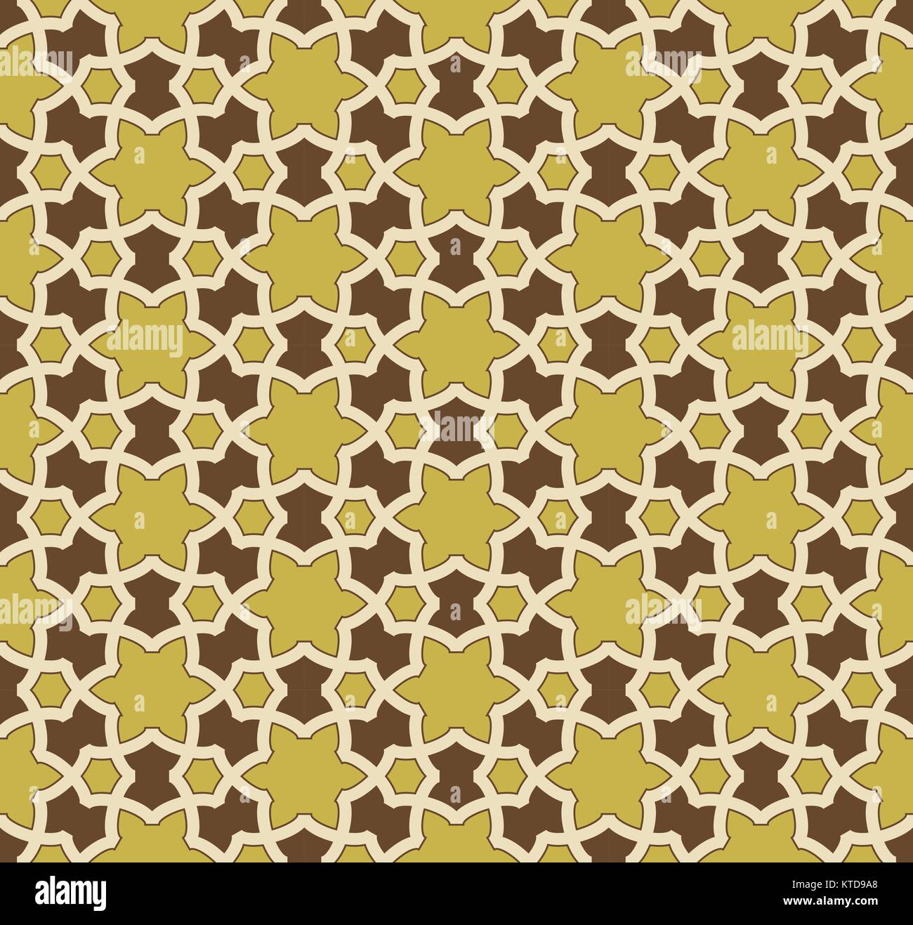 Antique seamless background image of brown yellow islamic star polygon ...