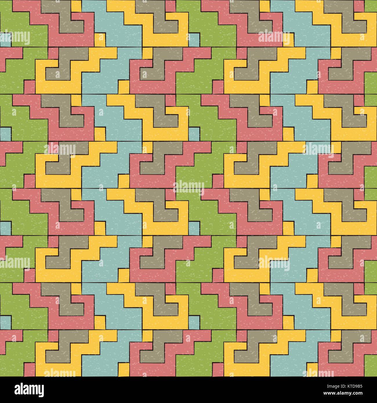 Antique seamless background image of geometry blocks assembling pattern ...