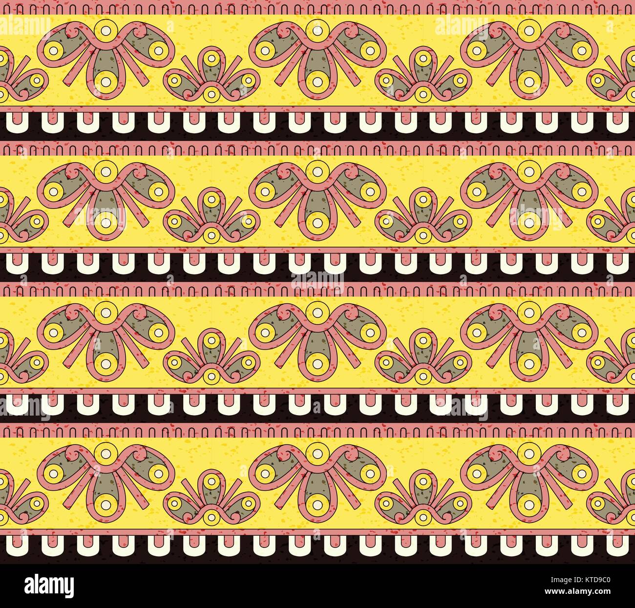 Antique seamless background image of primitive aboriginal round curve ...