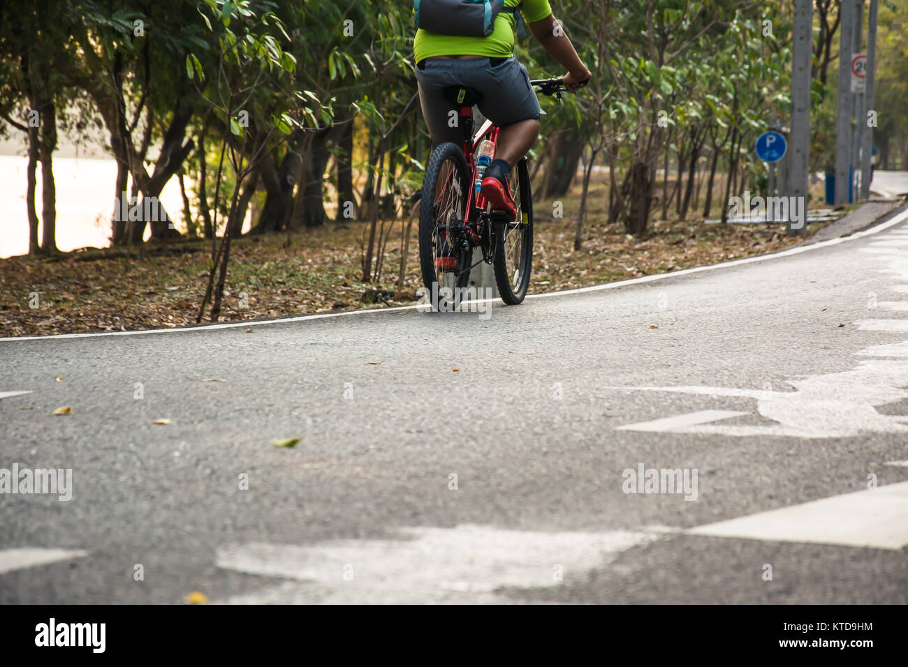 Cycling in the park Stock Photo - Alamy