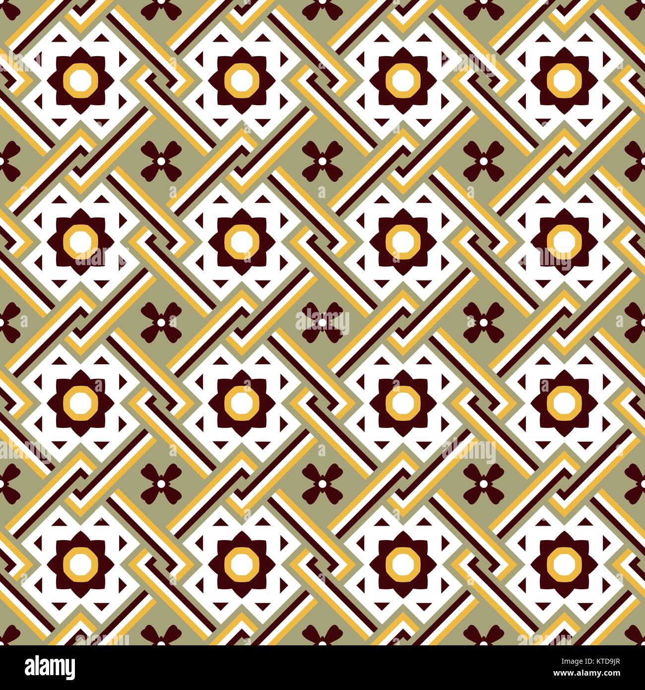 Seamless background image of vintage cross square frame flower pattern ...