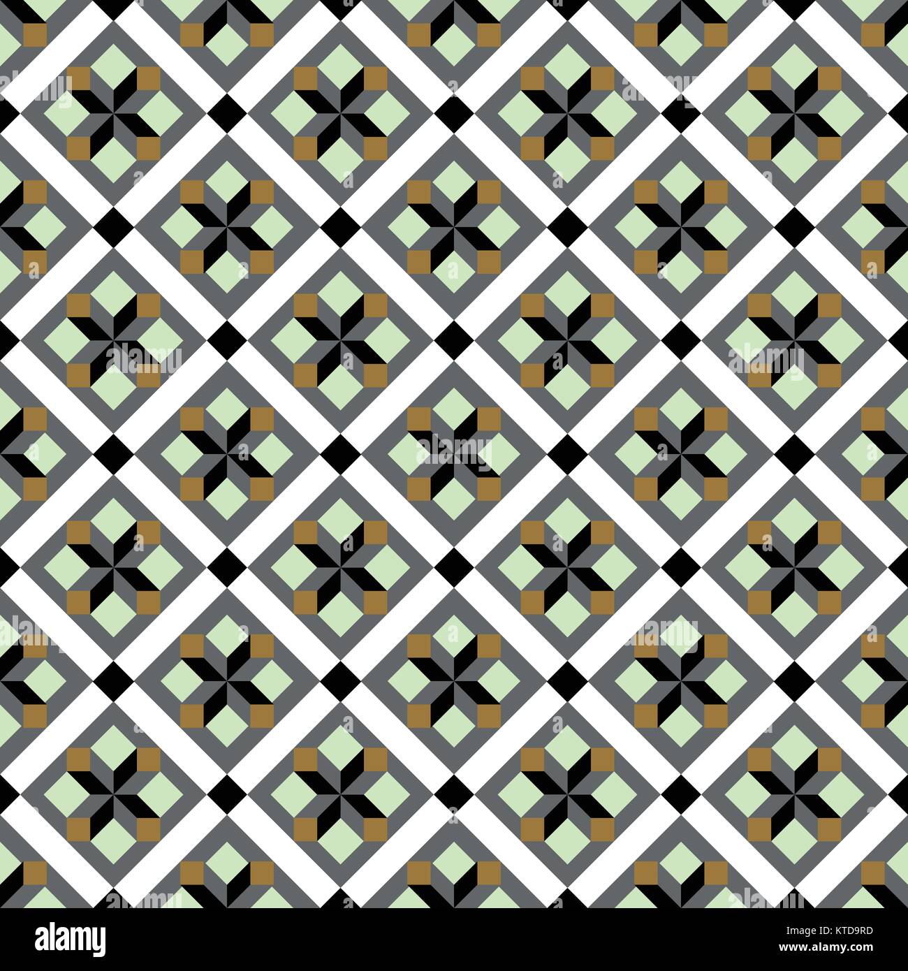 Seamless background image of vintage square geometry pattern Stock ...