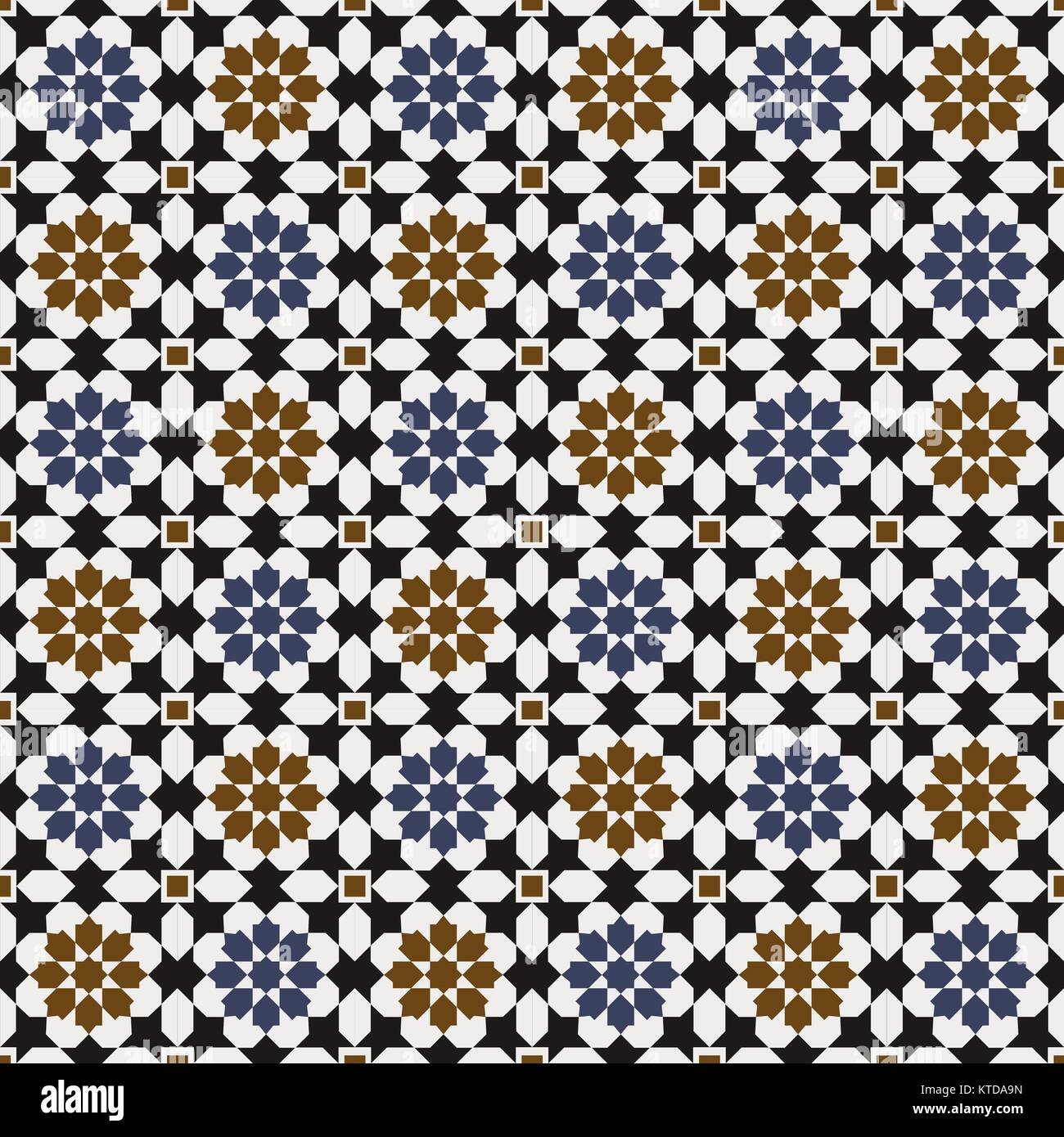 Seamless background image of vintage star flower square cross geometry pattern Stock Vector ...