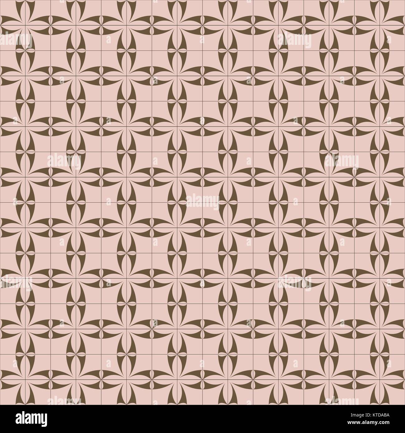 Seamless background image of vintage brown curve cross pattern tile ...