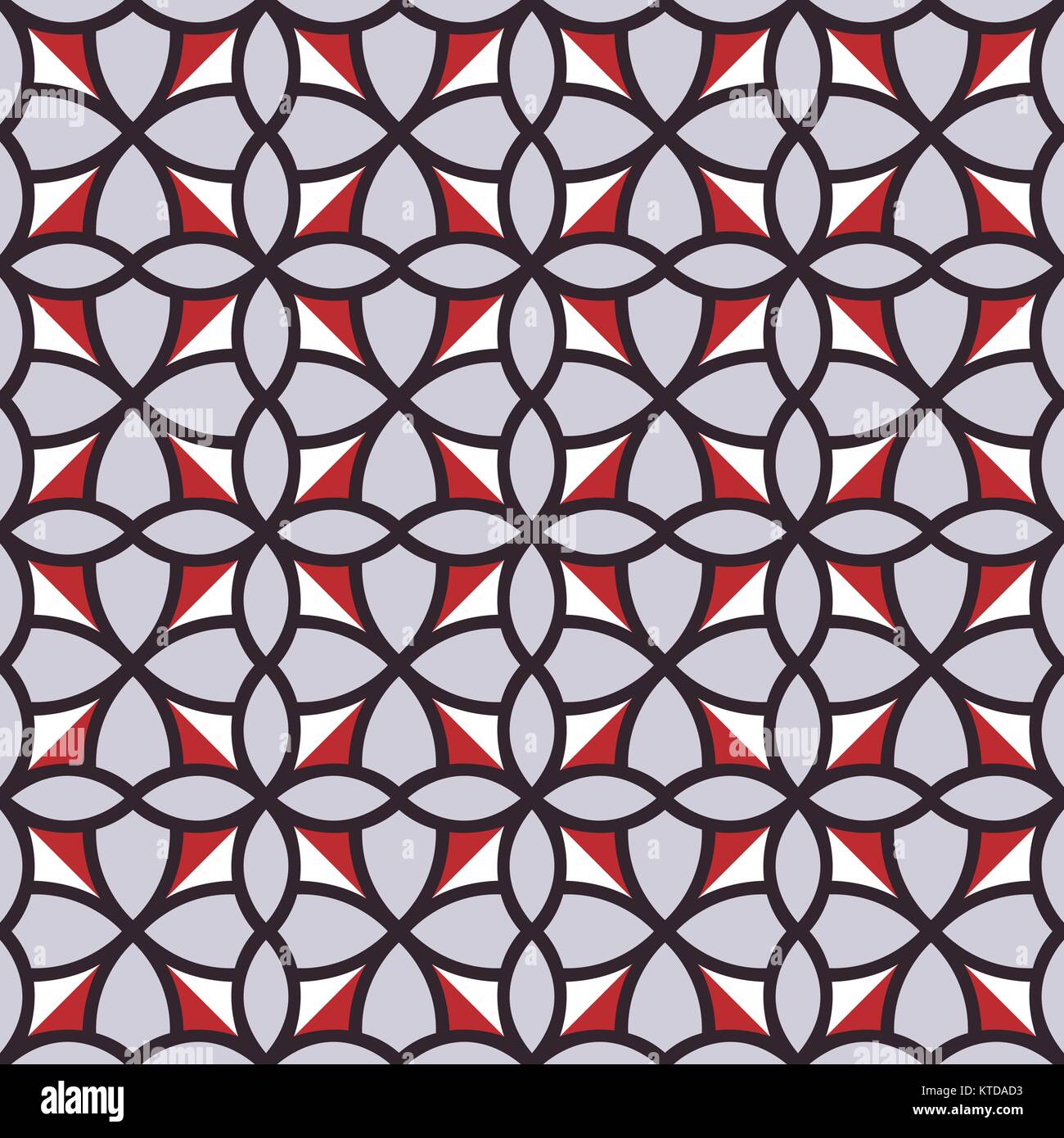 Seamless background image of vintage red white round circle geometry ...