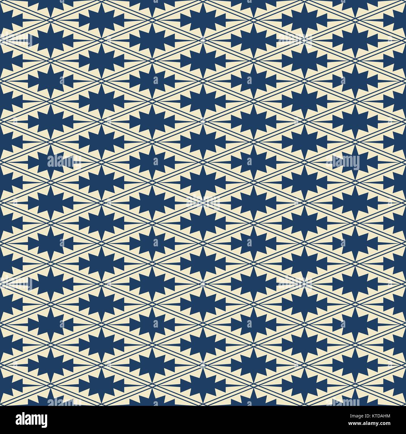 Seamless background navy blue rhomb check cross geometry frame ...