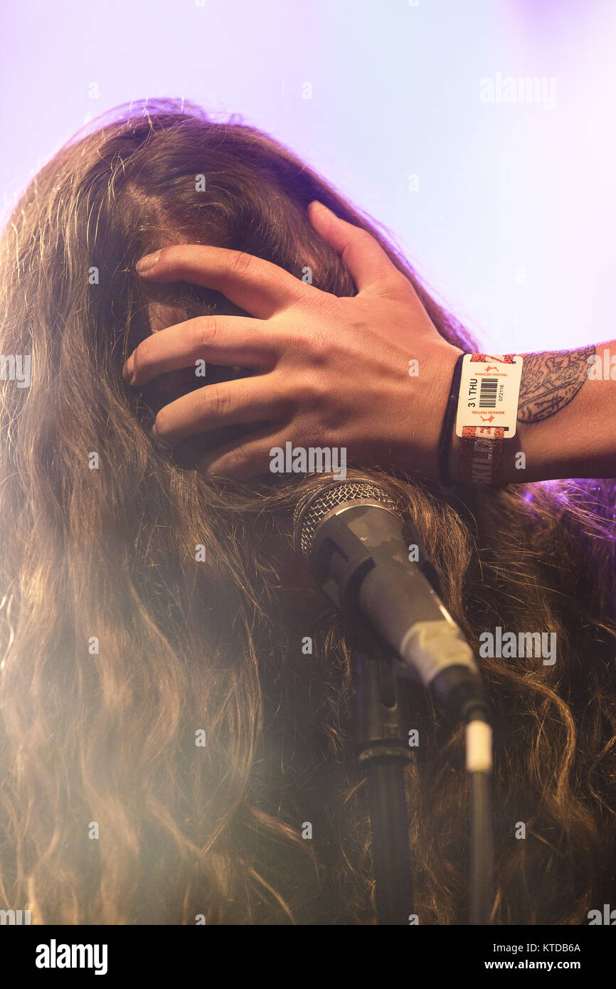The Belgian heavy punk band Oathbreaker performs a live concert during ...