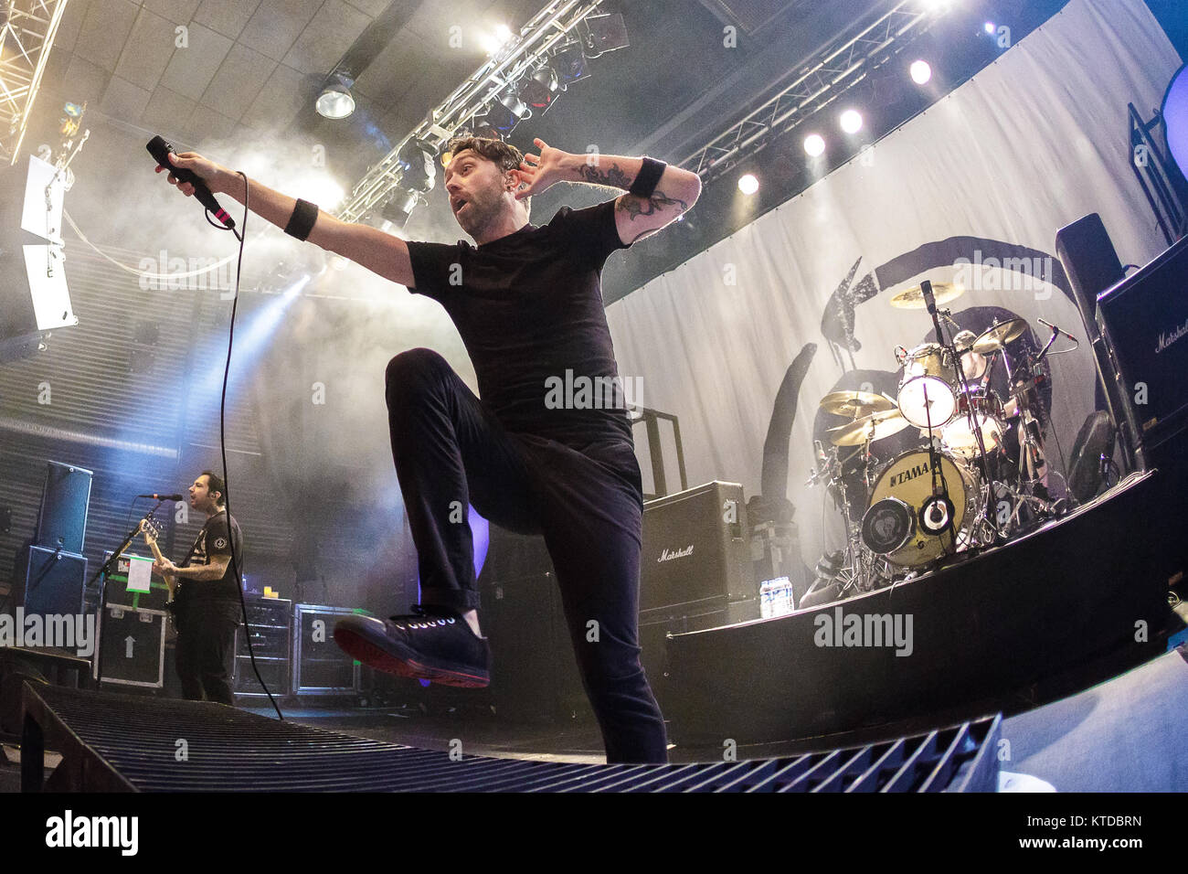 Rise Against, the American melodic hardcore band, performs a live ...