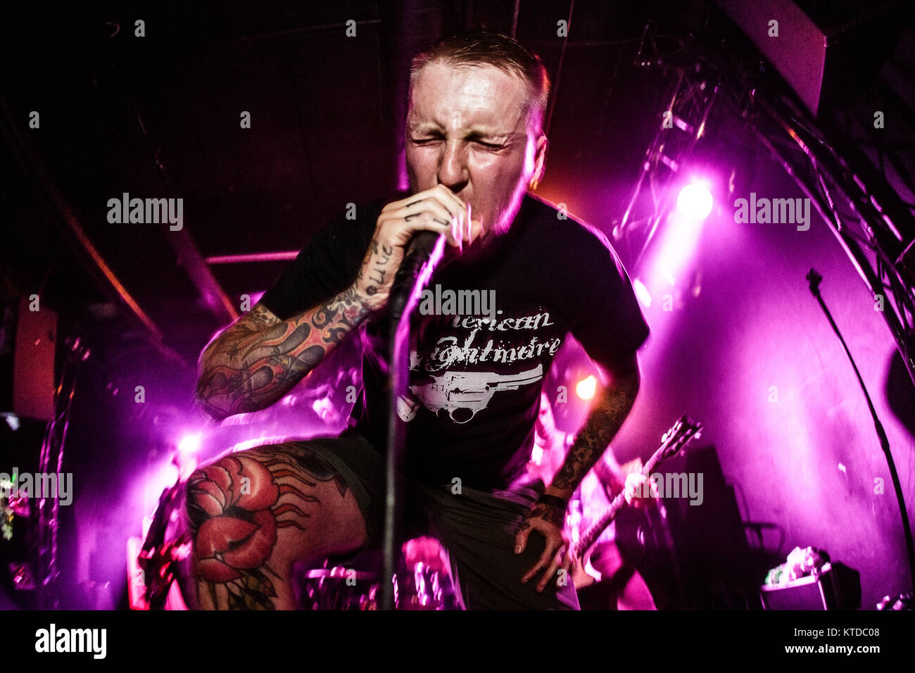 The Danish punk band Ruined performs a live concert at Pumpehuset in ...