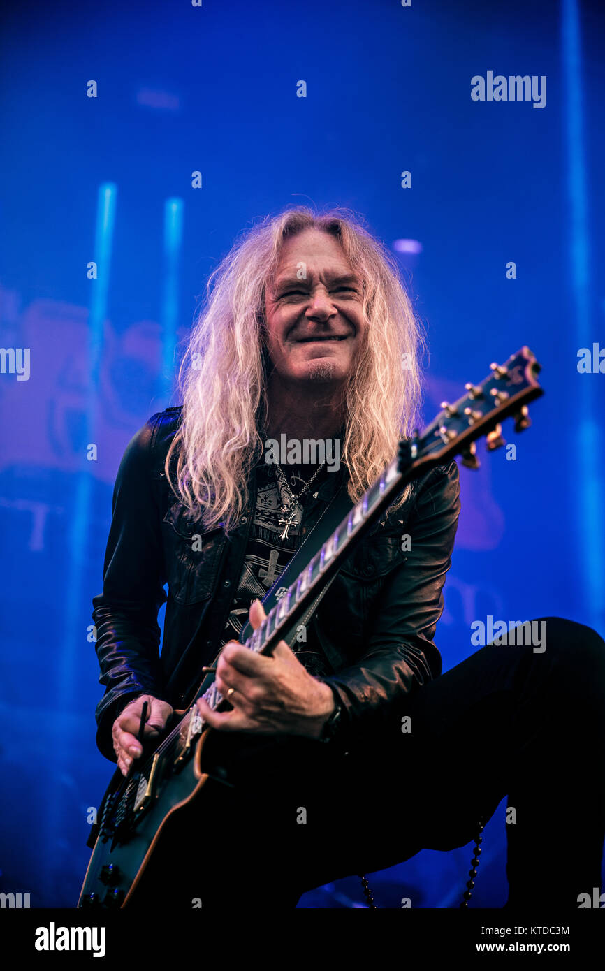 The British heavy metal band Saxon performs a live concert during the ...