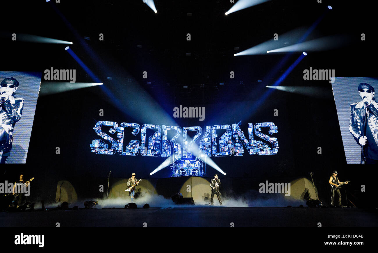 Denmark, Copenhagen - November 29, 2017. The German rock band Scorpions ...