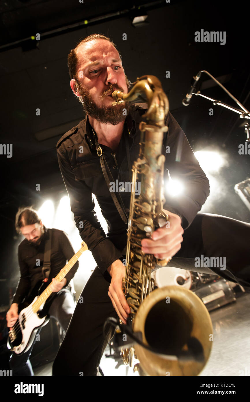 The Norwegian avant-garde music group Shining performs a live concert ...