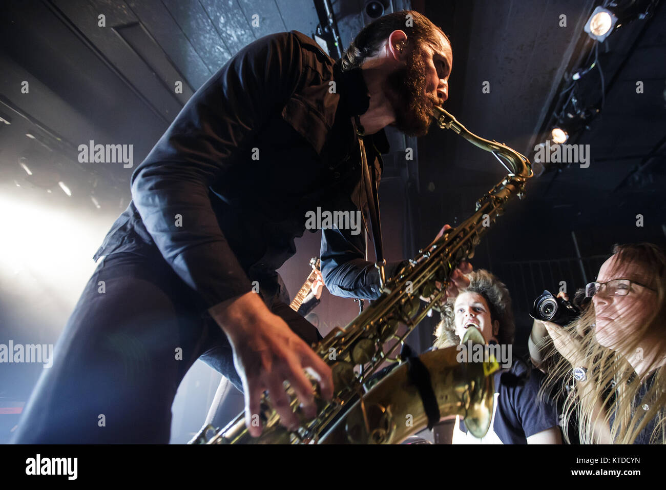 The Norwegian avant-garde music group Shining performs a live concert ...