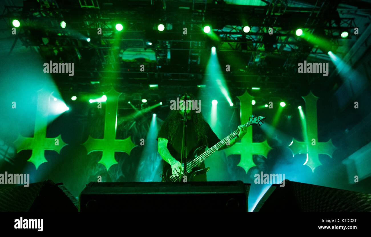 The American thrash metal band Slayer performs a live concert ...