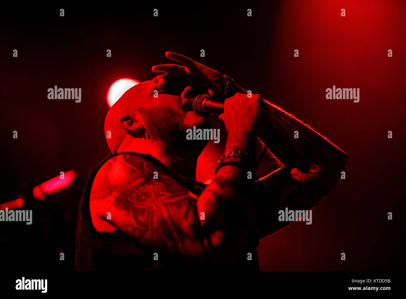 The Swedish heavy metal band Soilwork performs a live concert at Amager ...