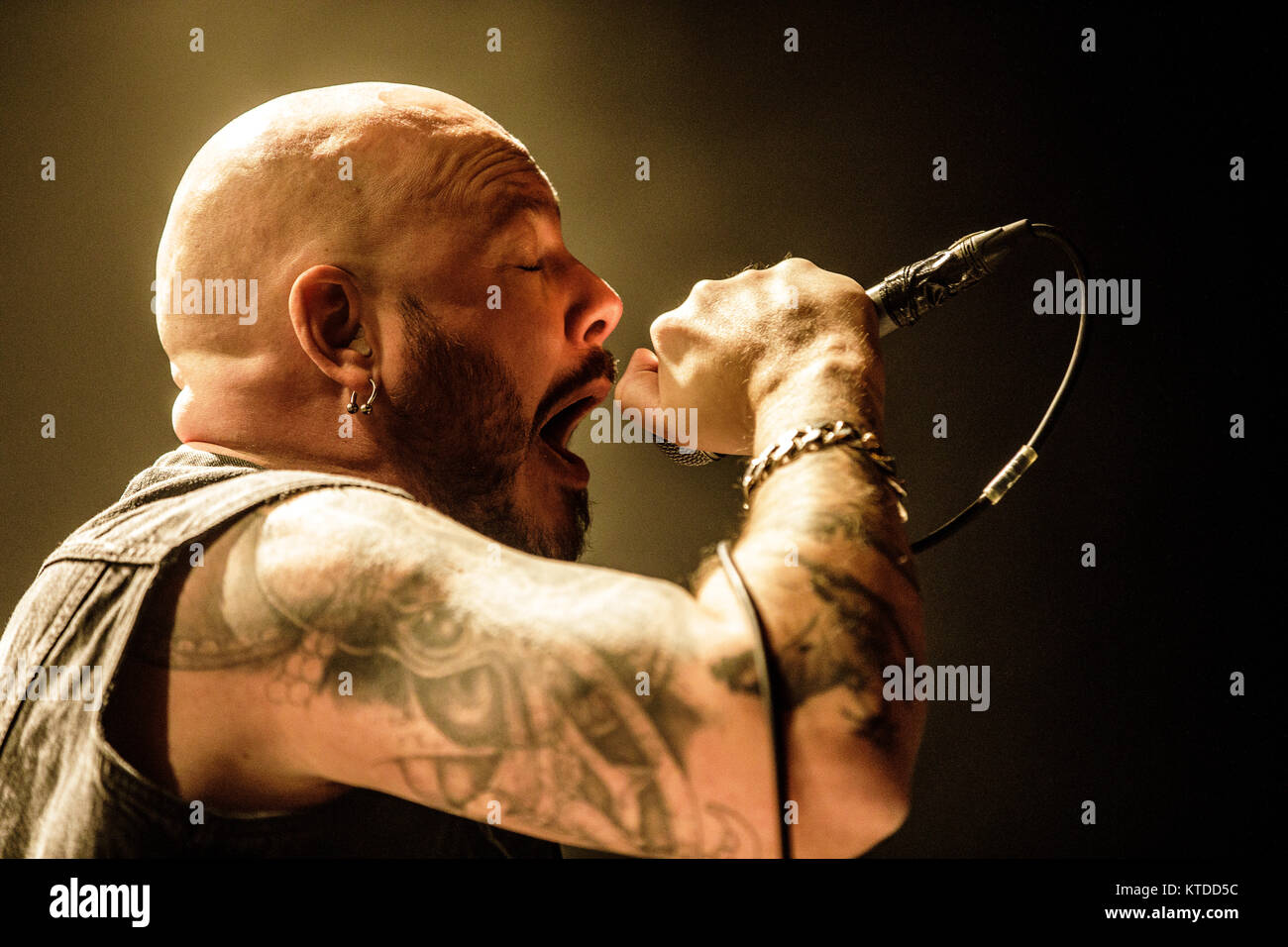 The Swedish heavy metal band Soilwork performs a live concert at Amager ...