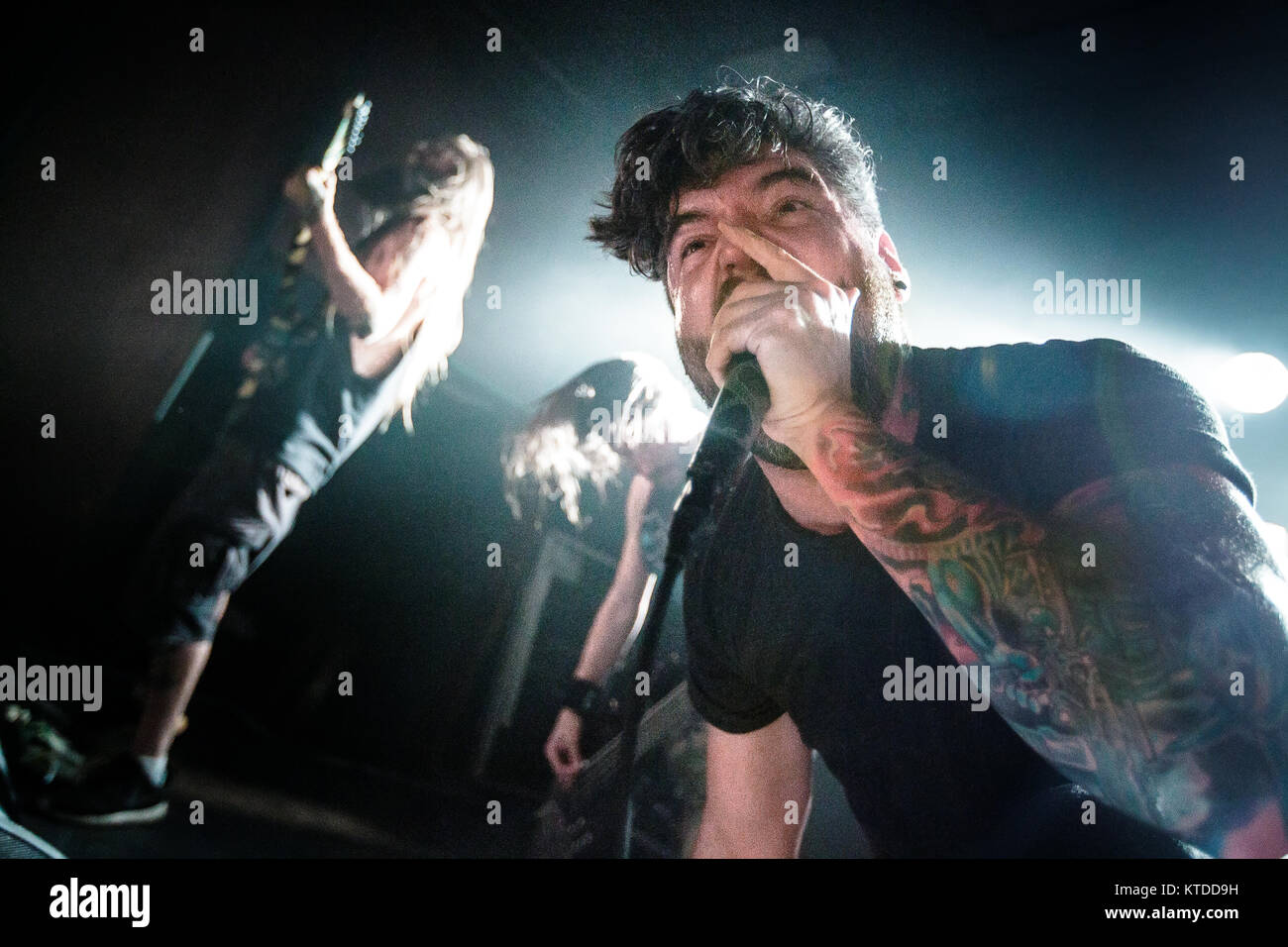 The American deathcore band Suicide Silence performs a live concert at ...