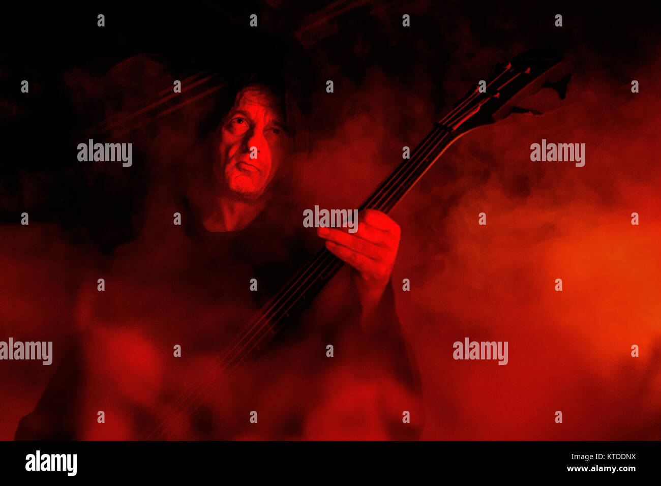 The Norwegian black metal band Mayhem performs a live concert at Amager ...