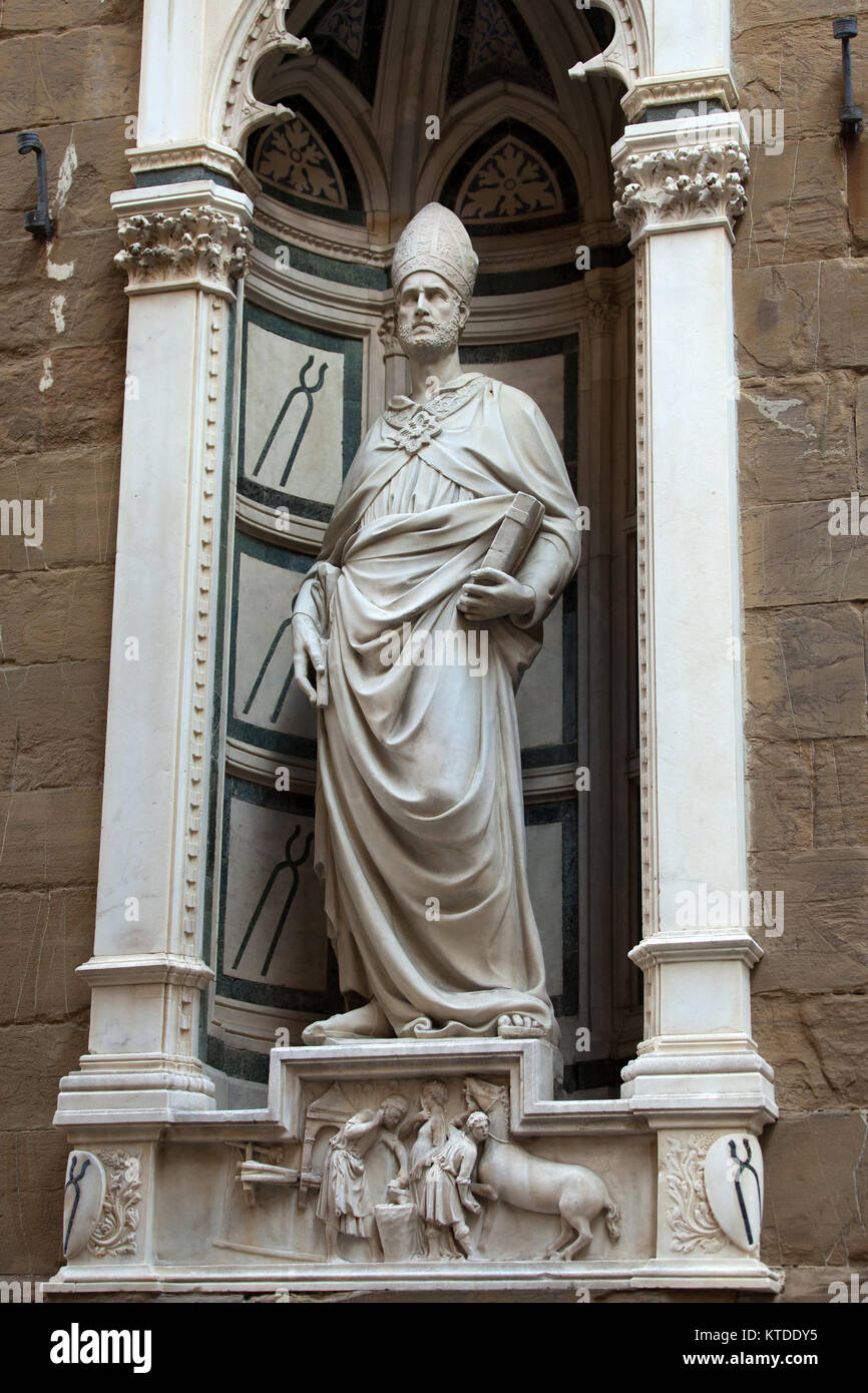 Florence - Orsanmichele. Saint Eligius 1420 by Nanni di Banco Stock ...