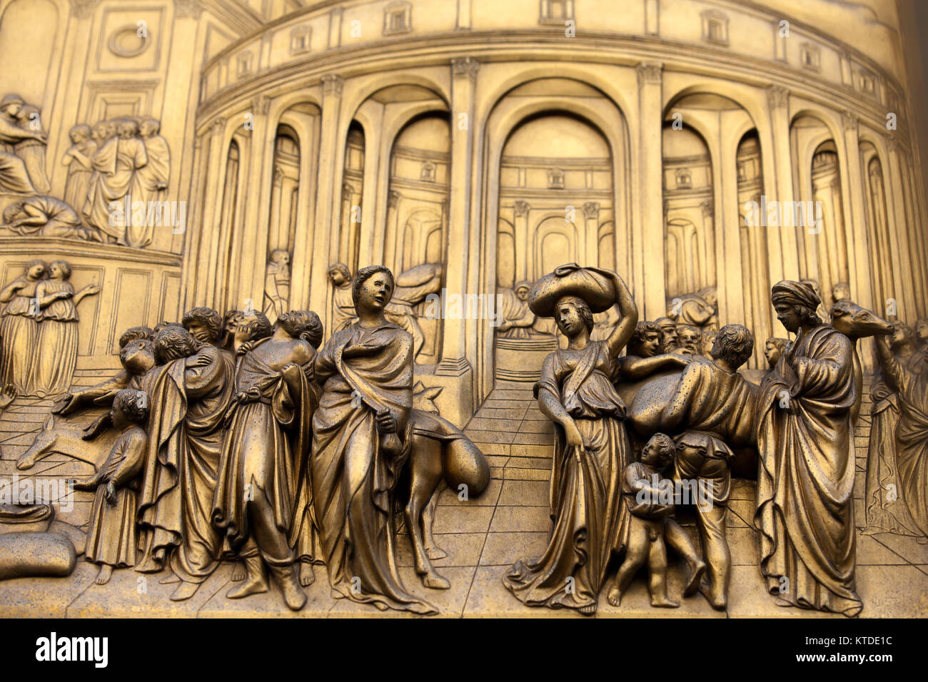 Florence - Baptistery , Panel of the Door of Paradise - Joseph sold ...