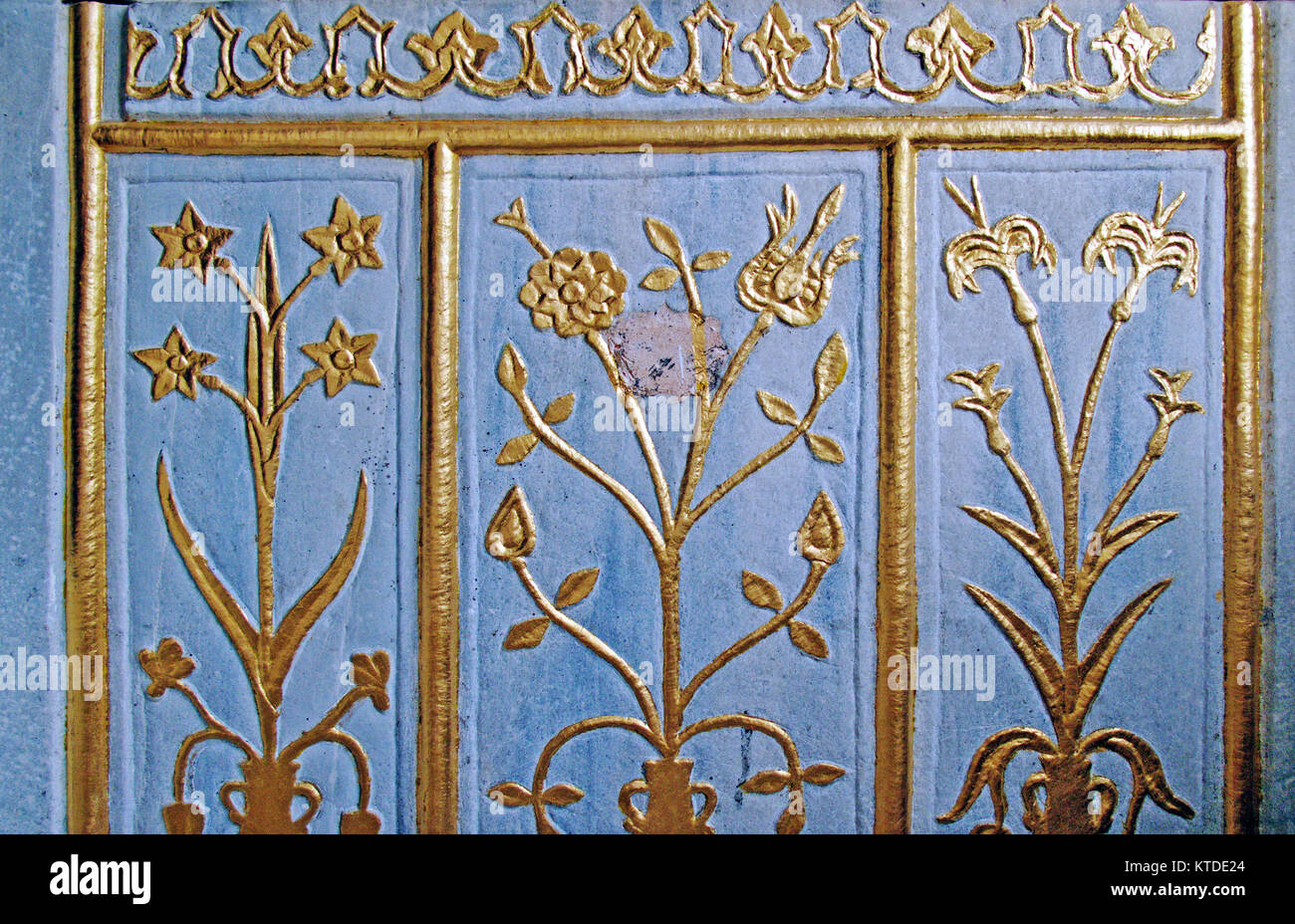 Fountain from ancient Ottoman era.Decorated with flower or fruits ...