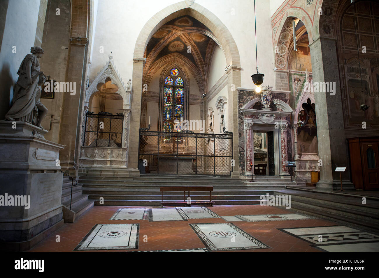 Florence - Basilica of Santa Croce interior Stock Photo - Alamy