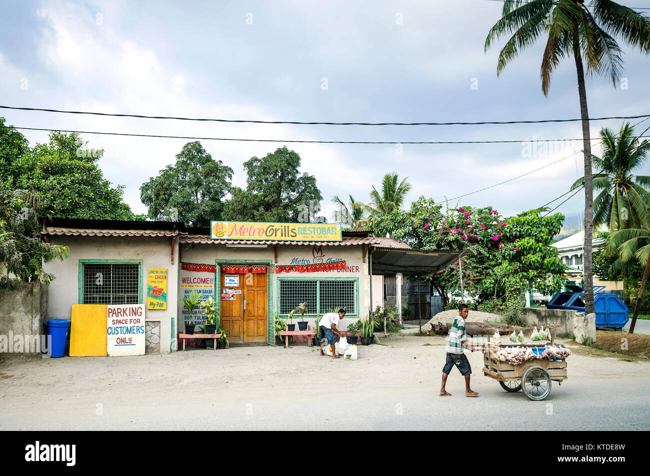 street scene in downtown dili city road in east timor leste Stock Photo ...