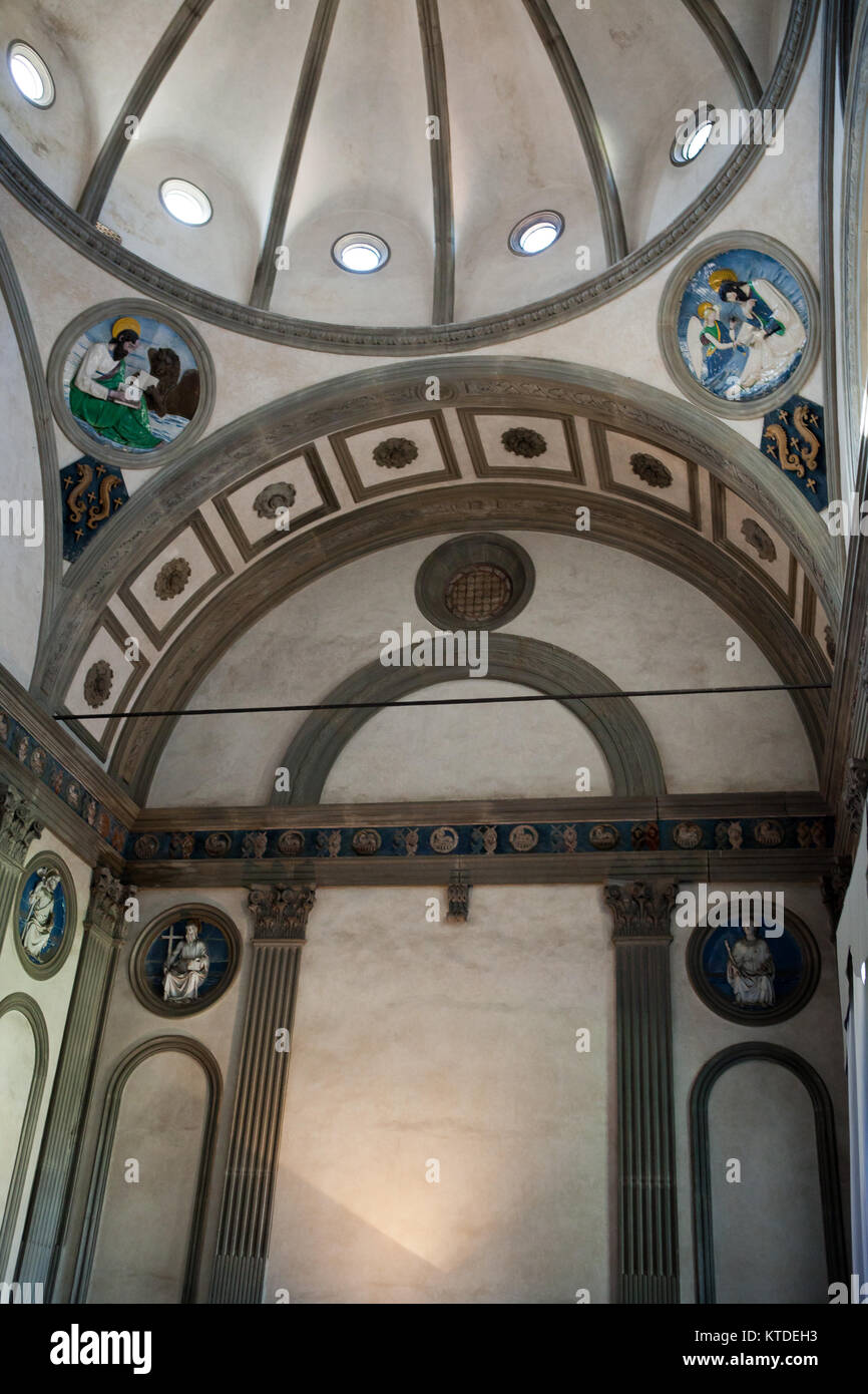 Florence - Santa Croce, Interior of the Pazzi Chapel Stock Photo - Alamy