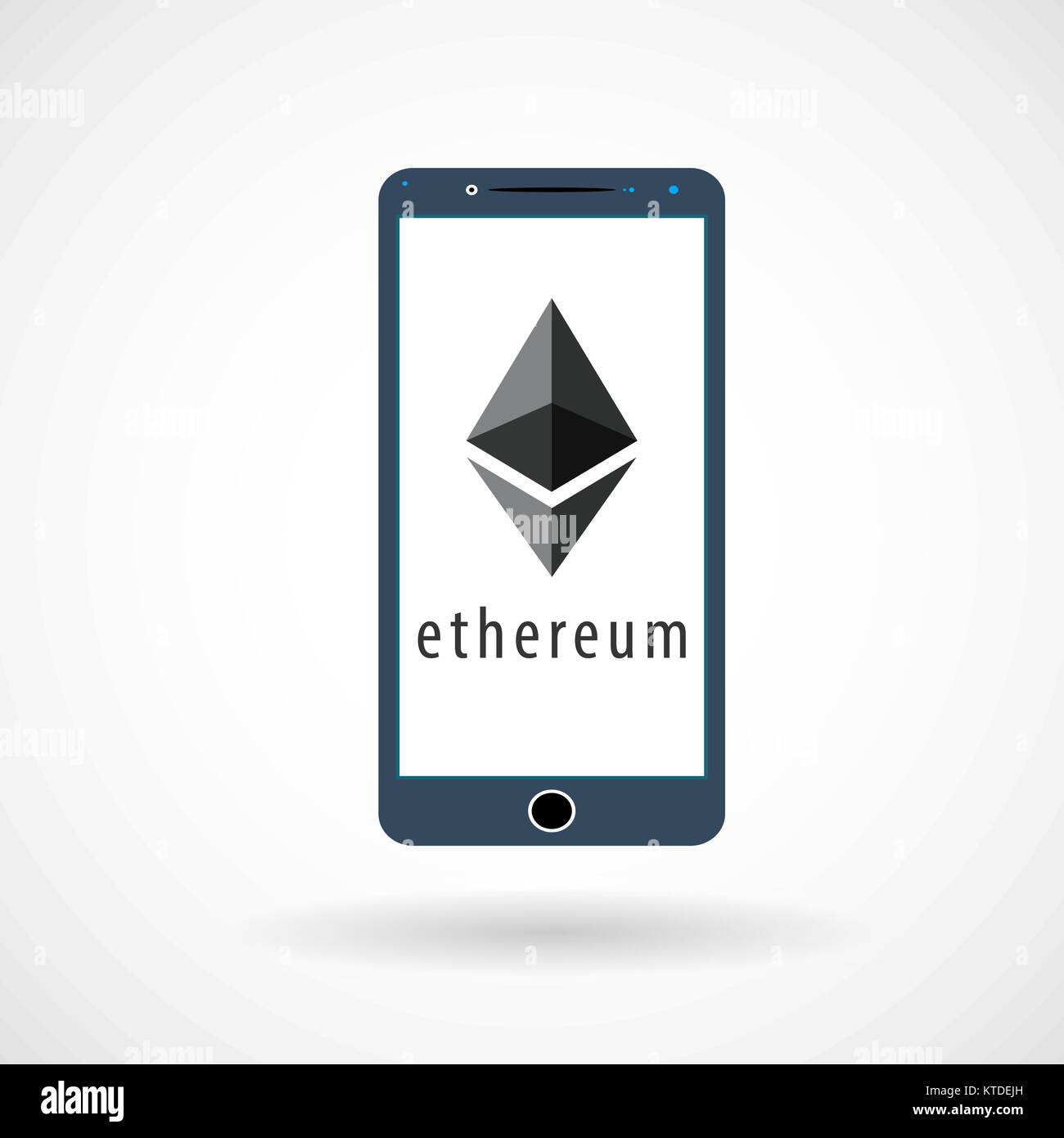 Ethereum Icon with Mobile Telephone, Vector, Illustration, Eps File ...