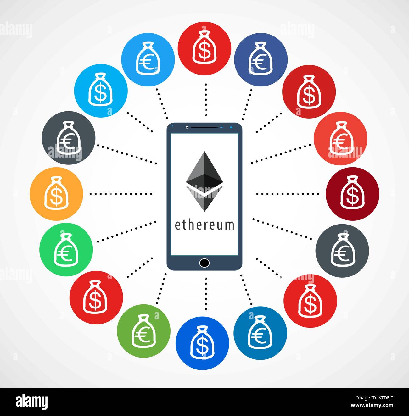 Ethereum Icon with Mobile Telephone, Vector, Illustration, Eps File ...
