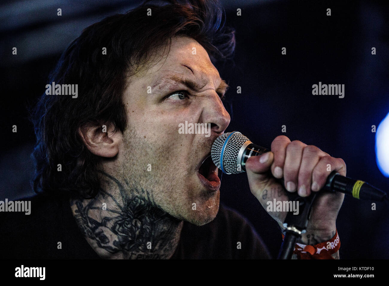 The American grindcore band Trap Them performs a live concert during ...