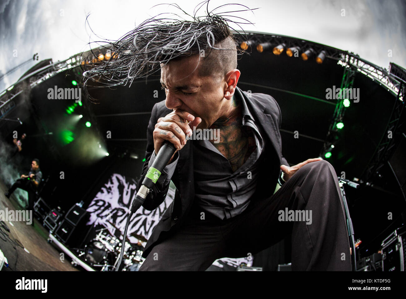 The American heavy metal band Upon a Burning Body performs a live ...